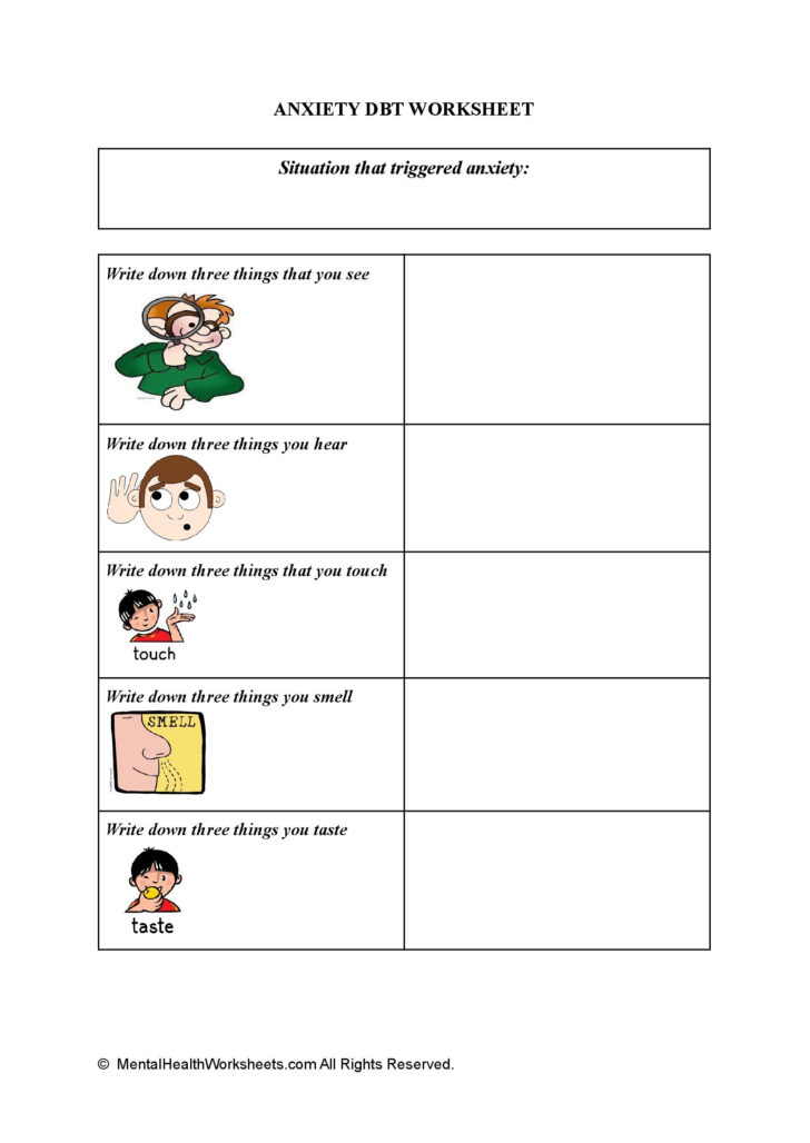 Dbt Anxiety Techniques DBT Worksheets Dbt Anxiety Techniques DBT Worksheets