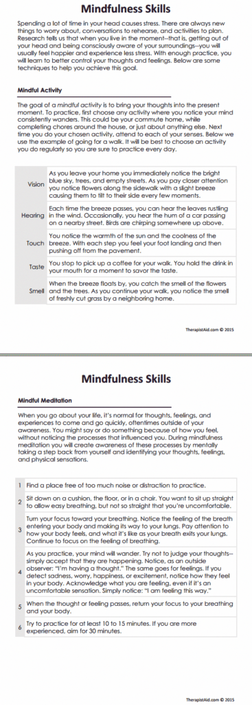 DBT Mindfulness Skills Worksheet Therapist Aid Dbt Mindfulness | DBT ... DBT Mindfulness Skills Worksheet Therapist Aid Dbt Mindfulness | DBT ...