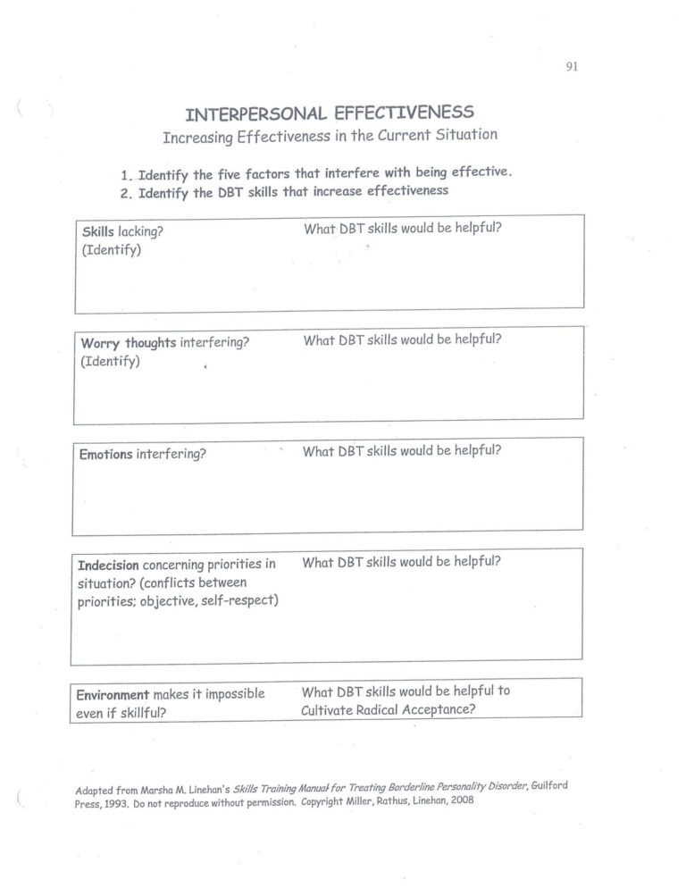 Dear Man Dbt Worksheet DBT Worksheets Dear Man Dbt Worksheet DBT Worksheets