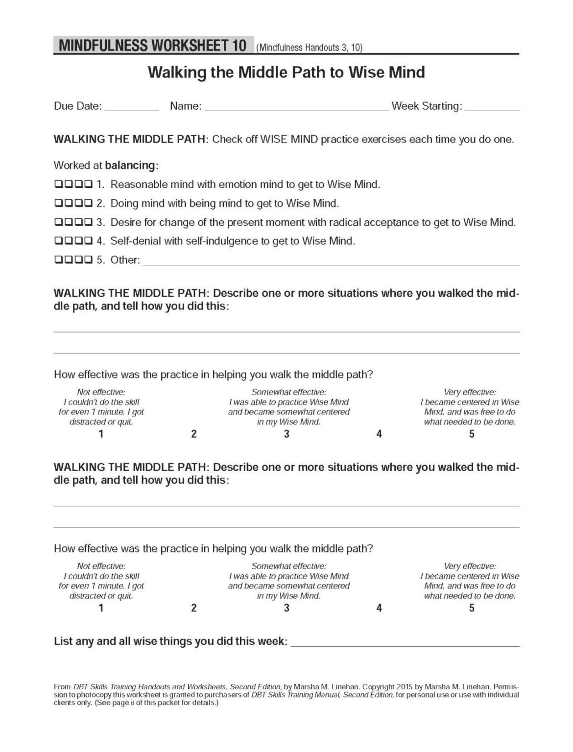 Healing Schemas DBT Self Help Resources Walking The Middle Path | DBT ...